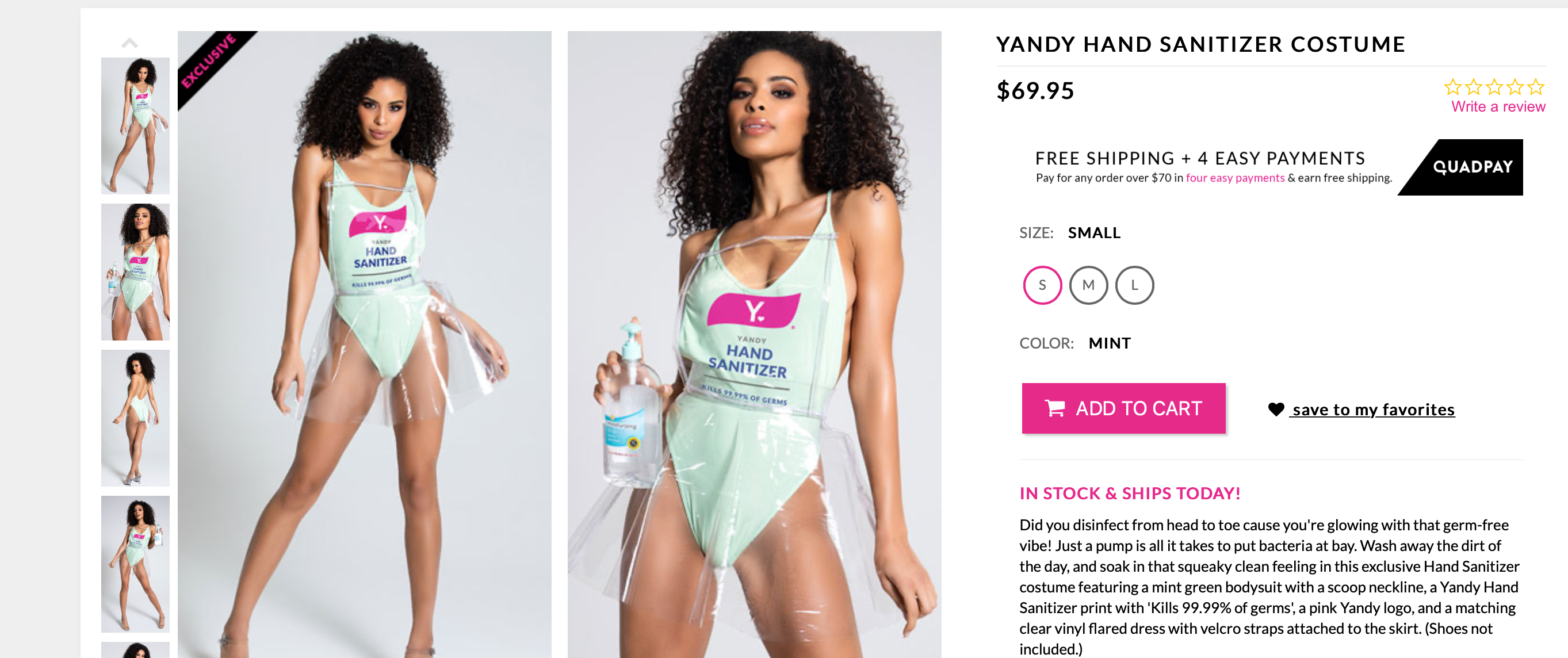 Online retailer Yandy sells hand sanitiser costume for Halloween The Independent